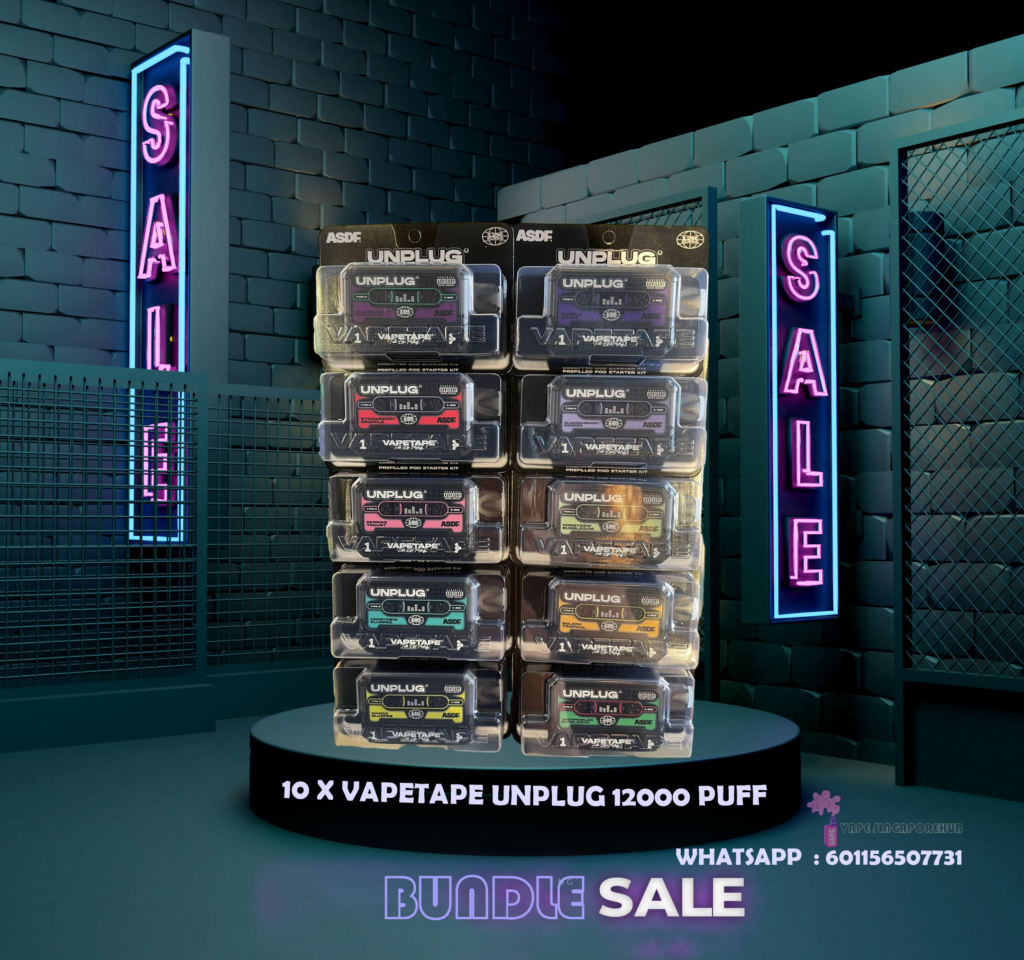 10 PCS VAPETAPE UNPLUG 12000 PUFF - VAPETAPE SG - VAPETAPE UNPLUG