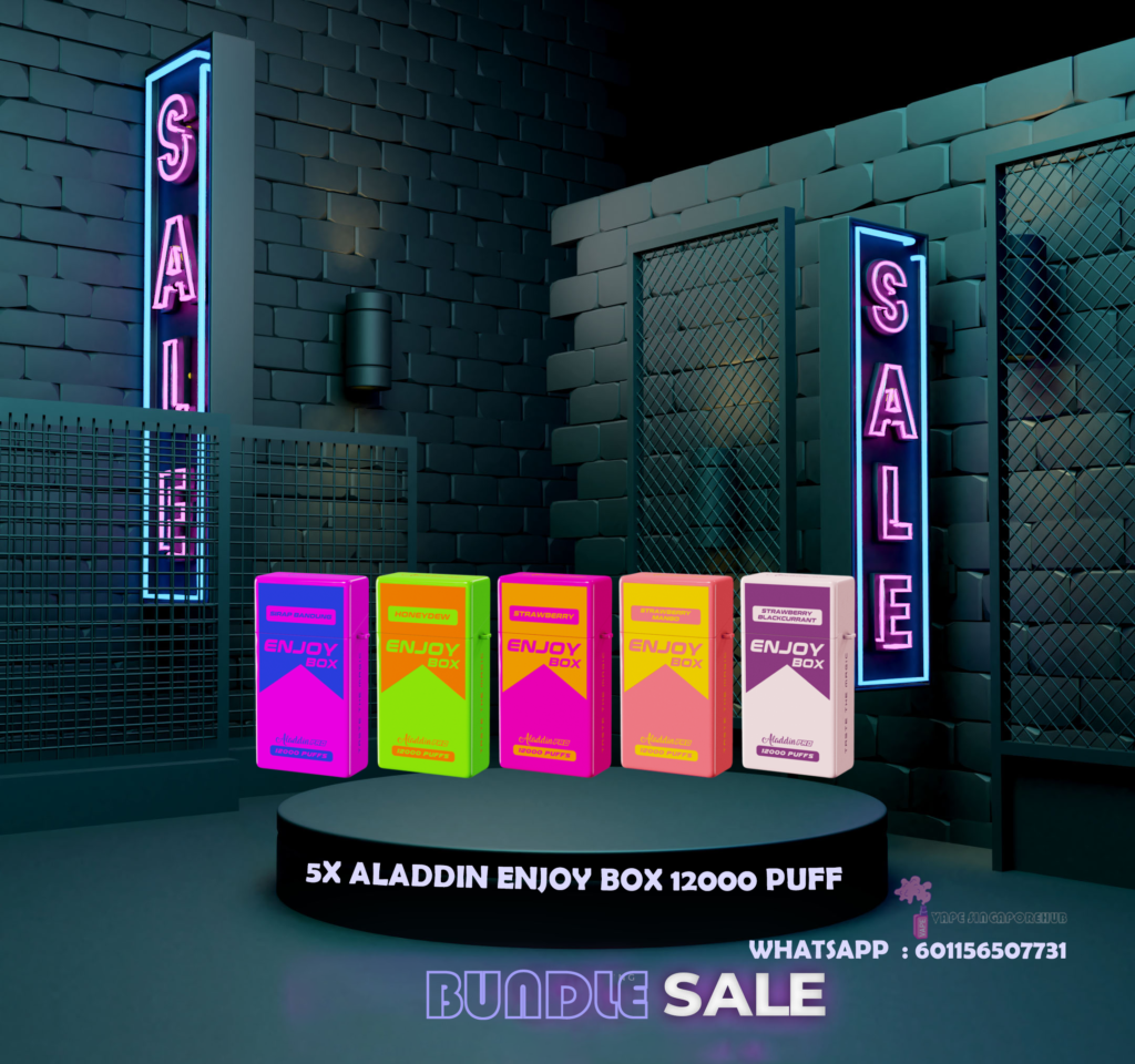 5X ALADDIN ENJOY BOX 12000 BUNDLE - ALADDIN DISPOSABLE